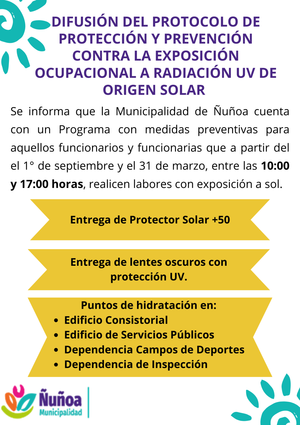 *PROTOCOLO DE RADIACIÓN UV* – Intranet Ñuñoa